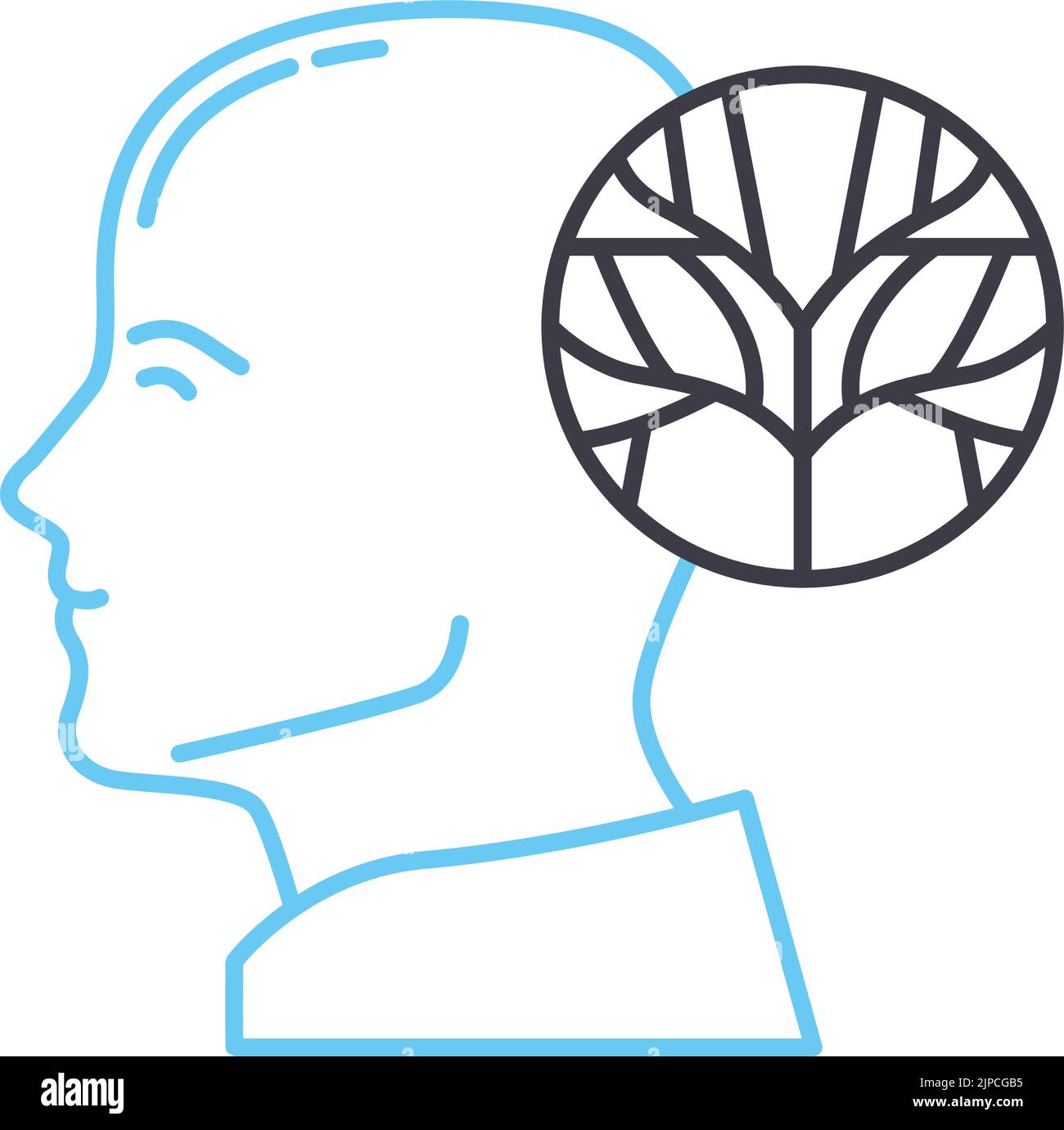 relation harmony line icon, outline symbol, vector illustration ...