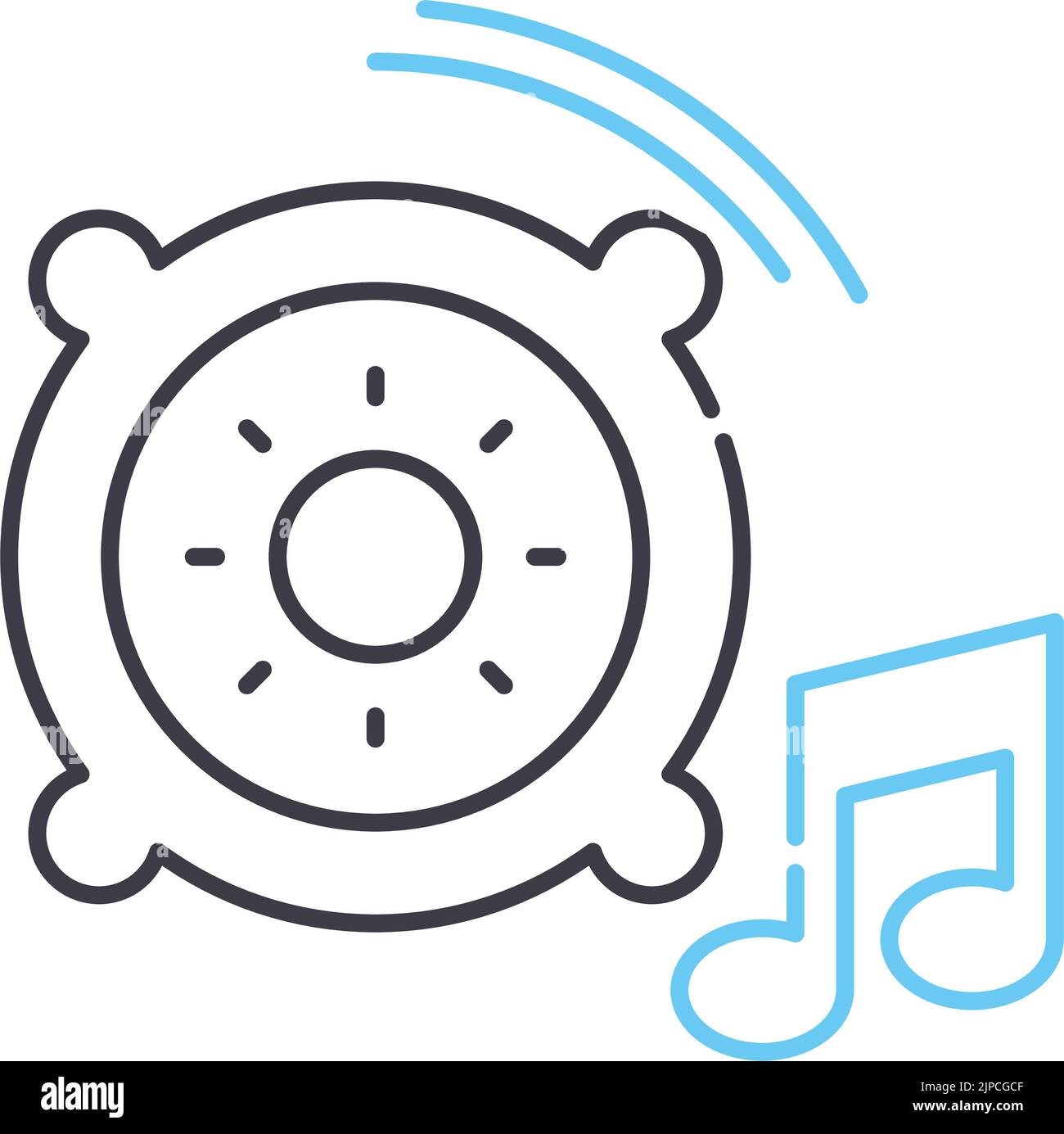 music line icon, outline symbol, vector illustration, concept sign ...
