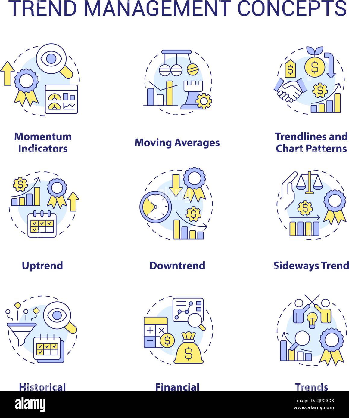 Trend management concept icons set Stock Vector Image & Art - Alamy
