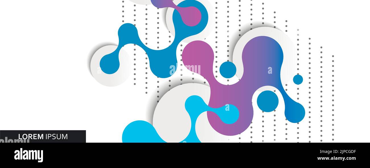 Modern abstract icon with molecule for medical design. Abstract ...