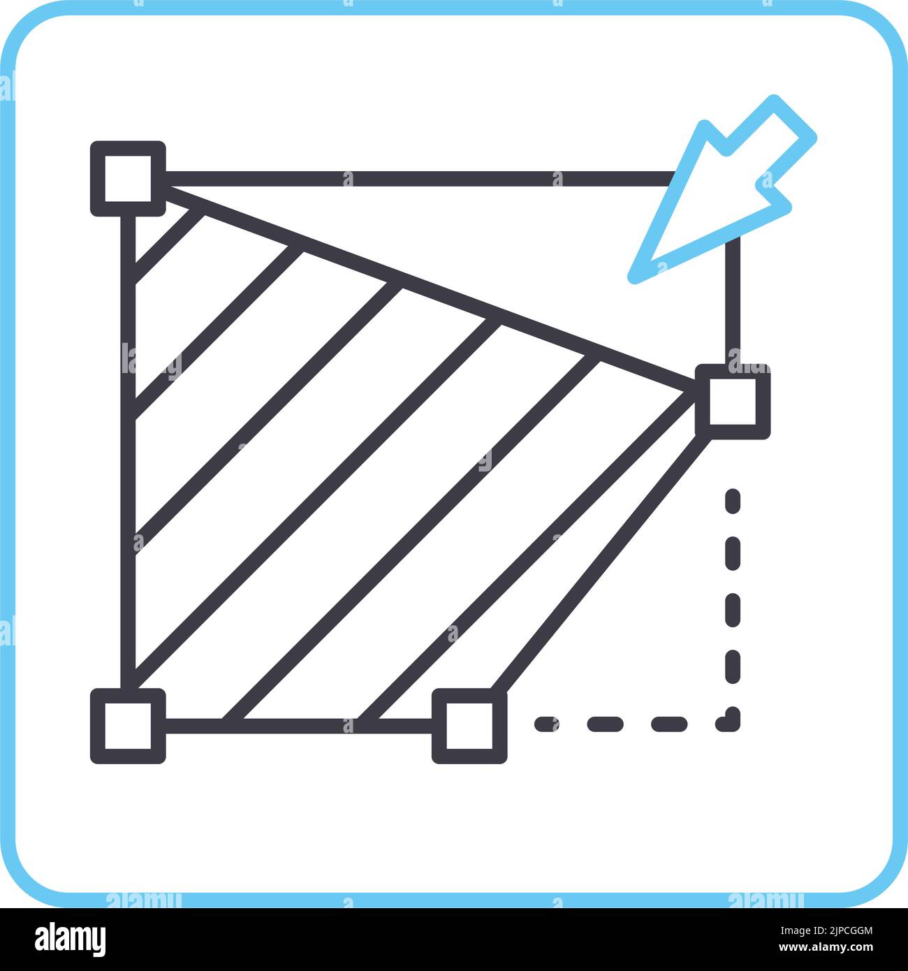 object editing line icon, outline symbol, vector illustration, concept ...
