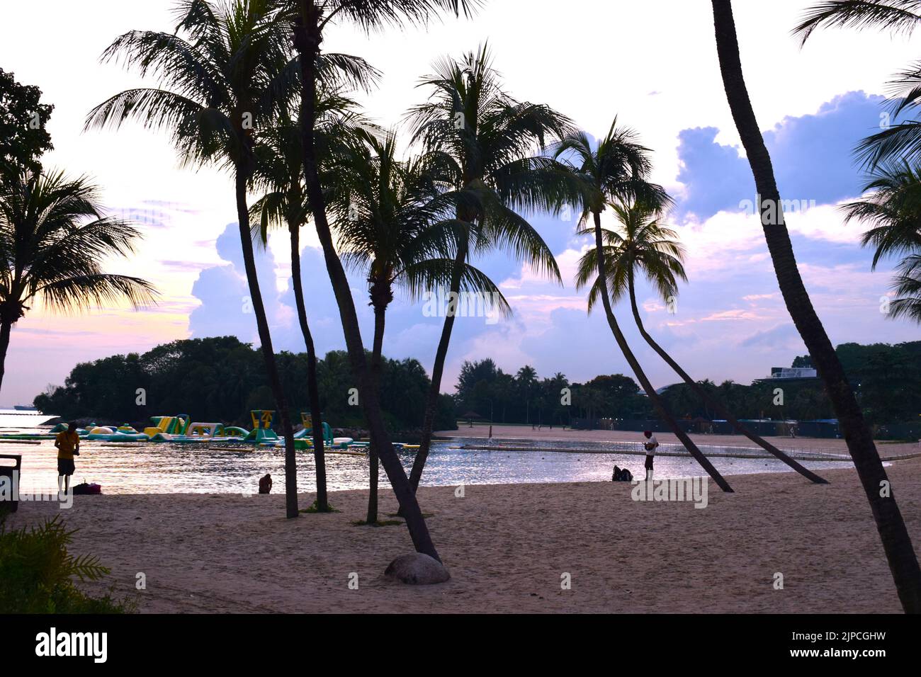 Palawan Beach on Sentosa Island Stock Photo - Alamy