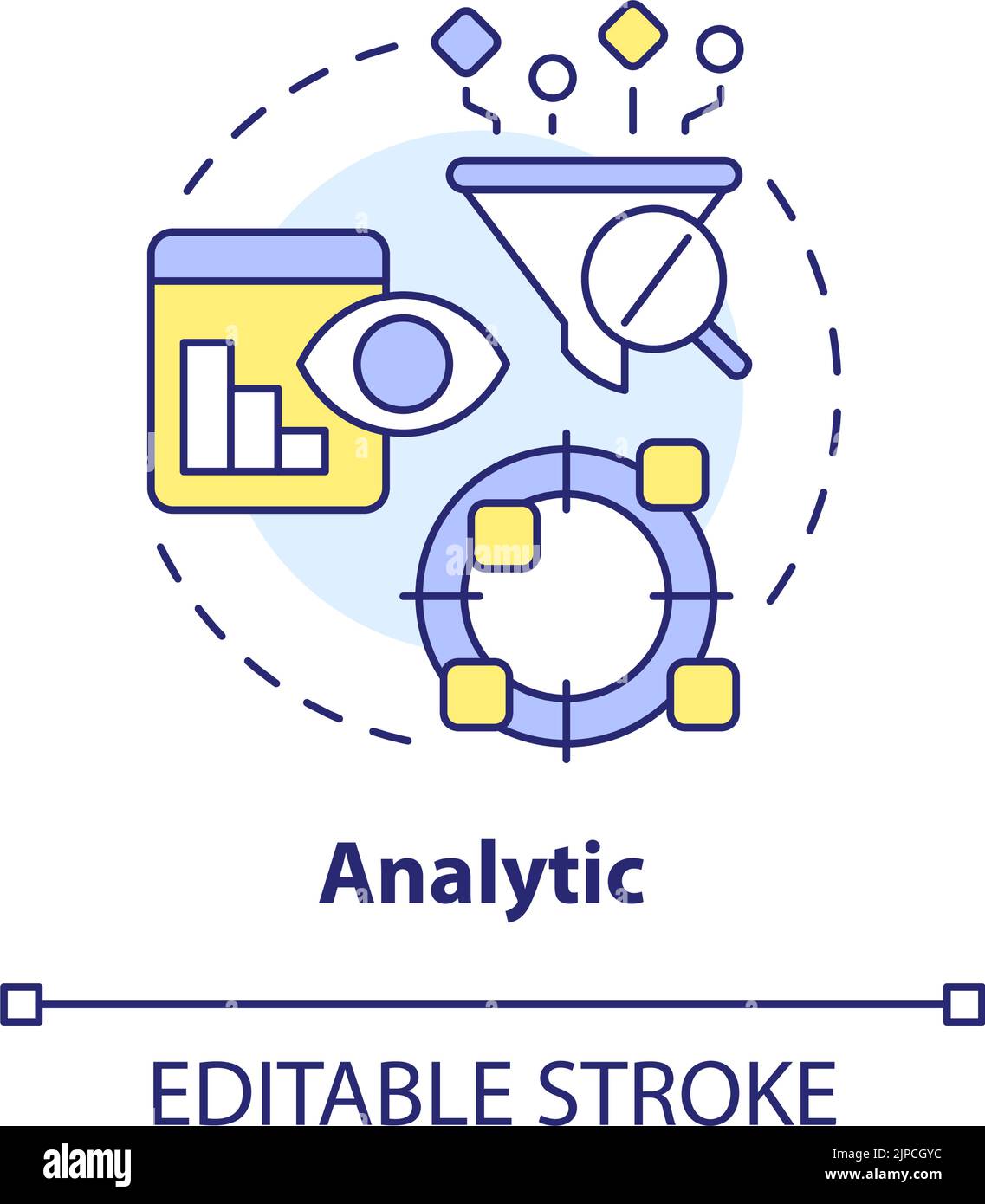 Analytic concept icon Stock Vector Image & Art - Alamy