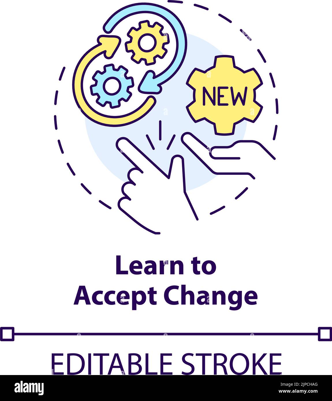 Learn to accept change concept icon Stock Vector Image & Art - Alamy
