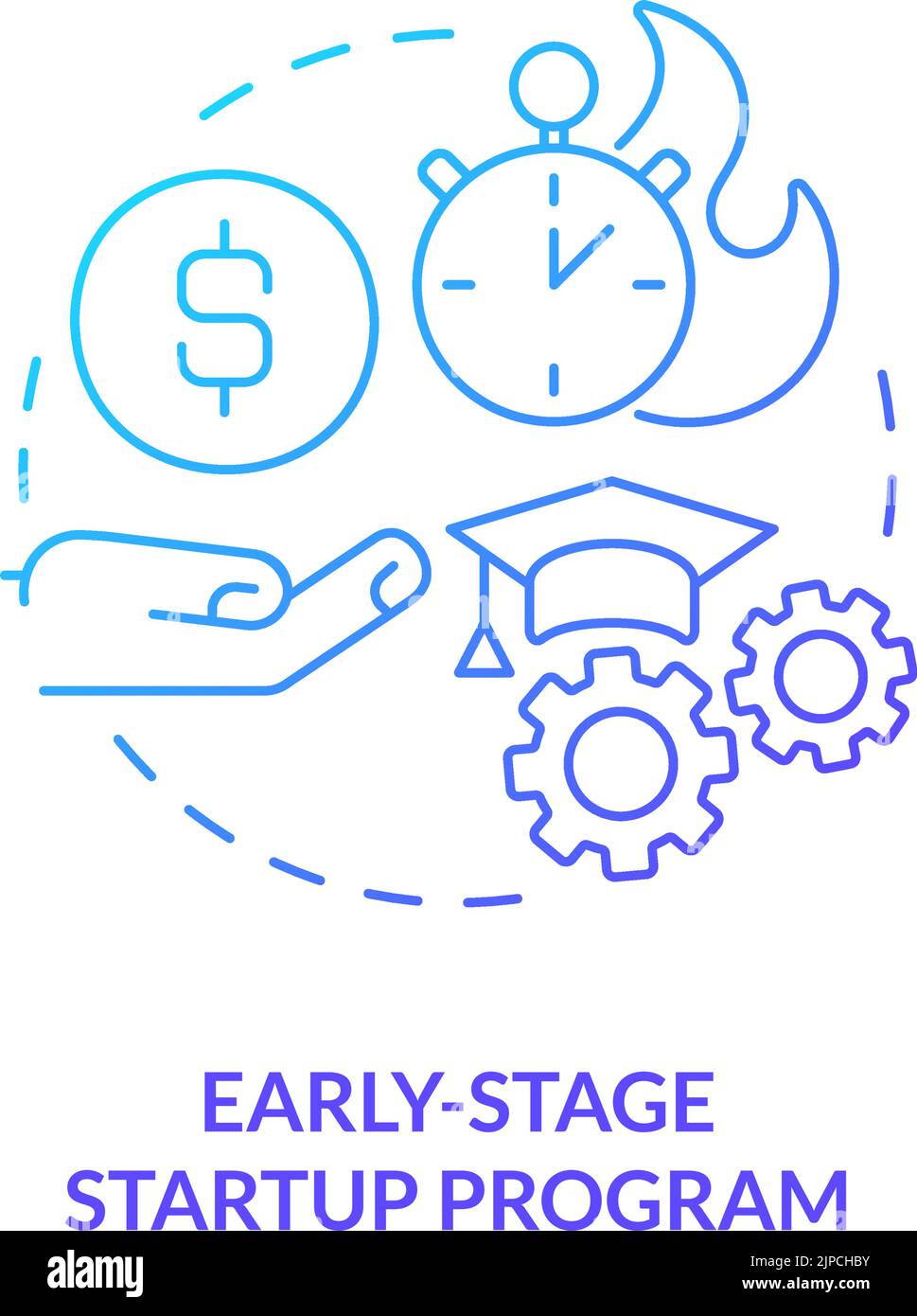 Early-stage startup program blue gradient concept icon Stock Vector ... Early-stage startup program blue gradient concept icon Stock Vector ...
