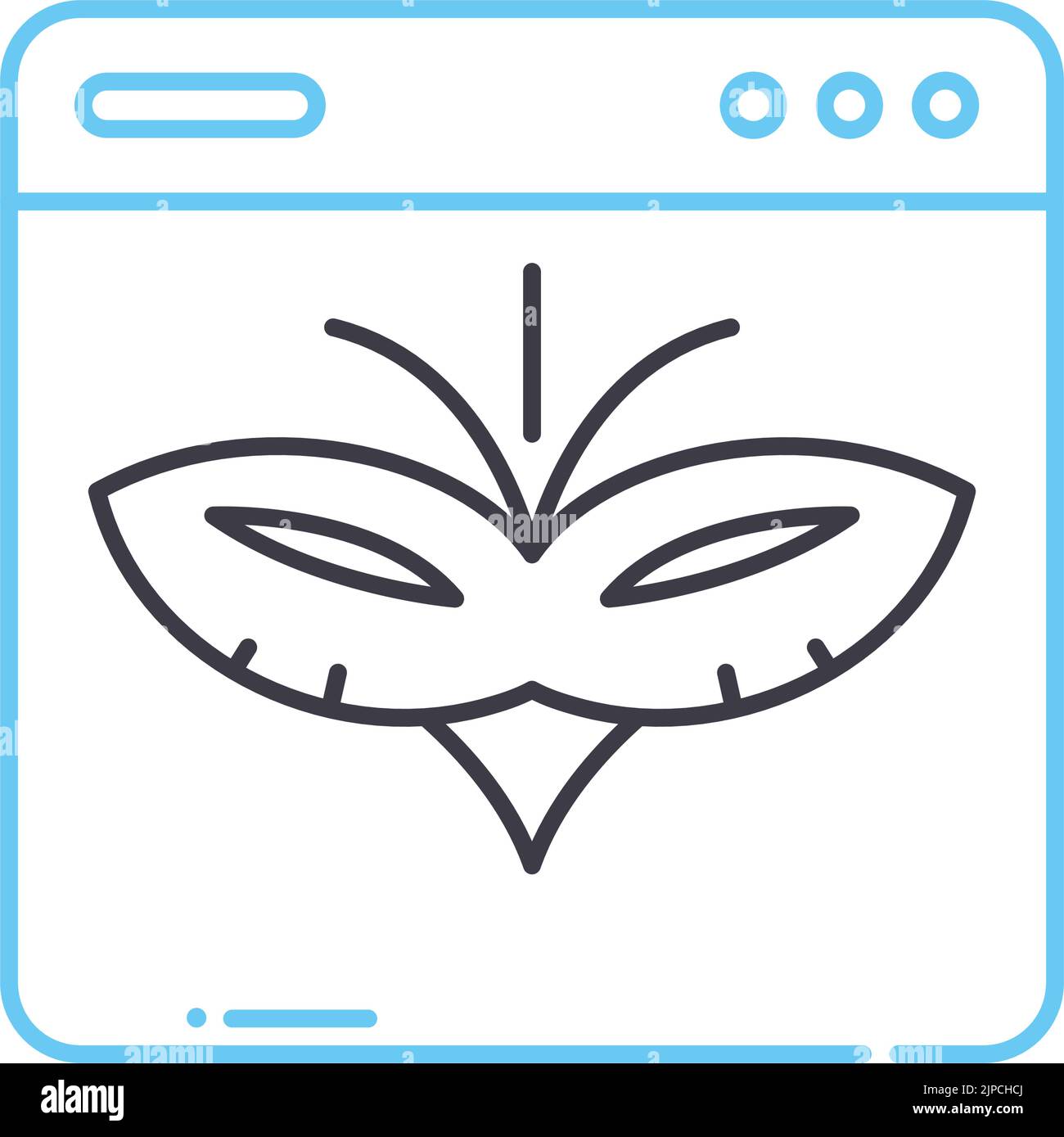 private browsing line icon, outline symbol, vector illustration ...