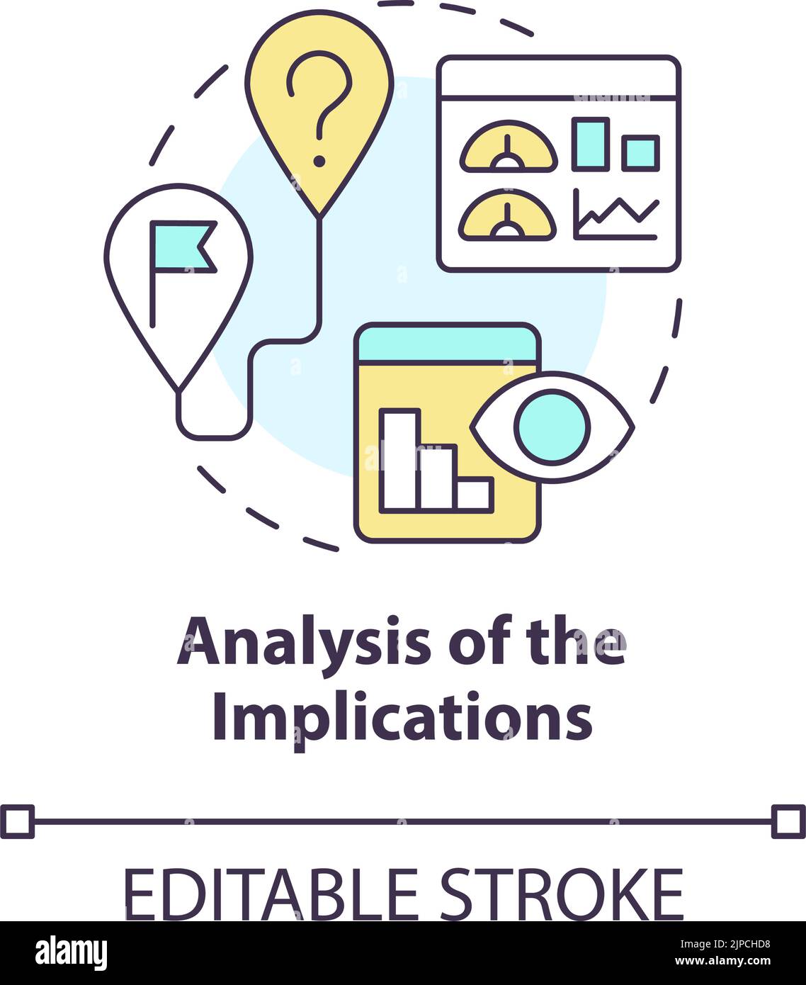 Analysis of implications concept icon Stock Vector Image & Art - Alamy