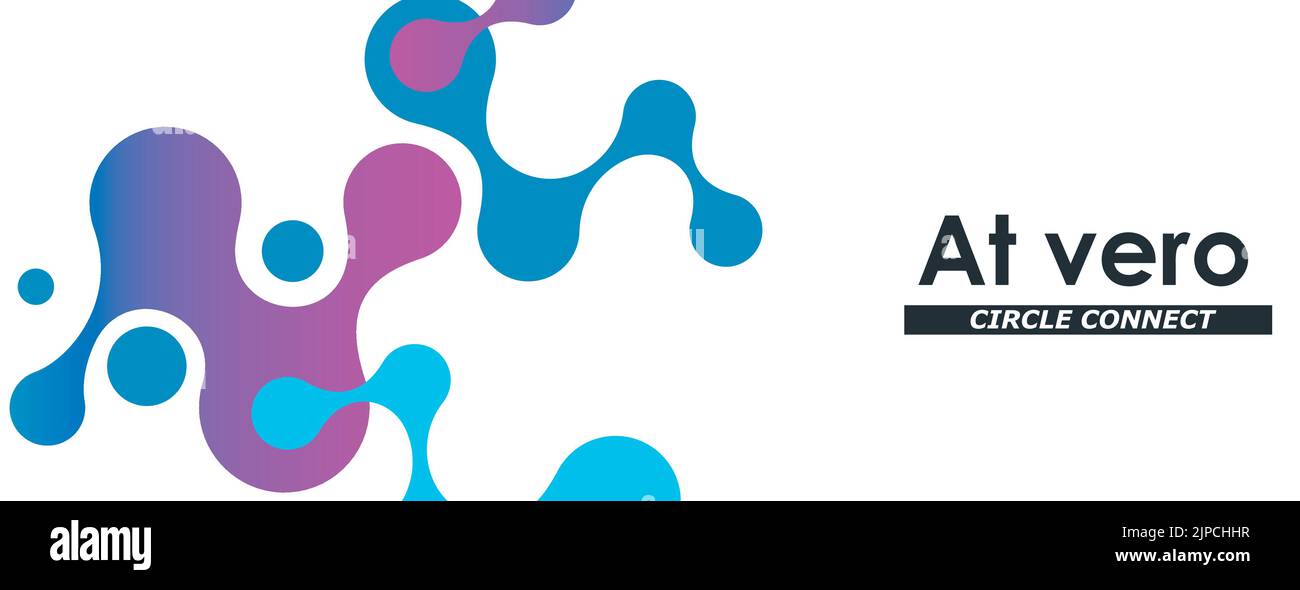 Blue violet molecules in abstract style on light background. Science ...