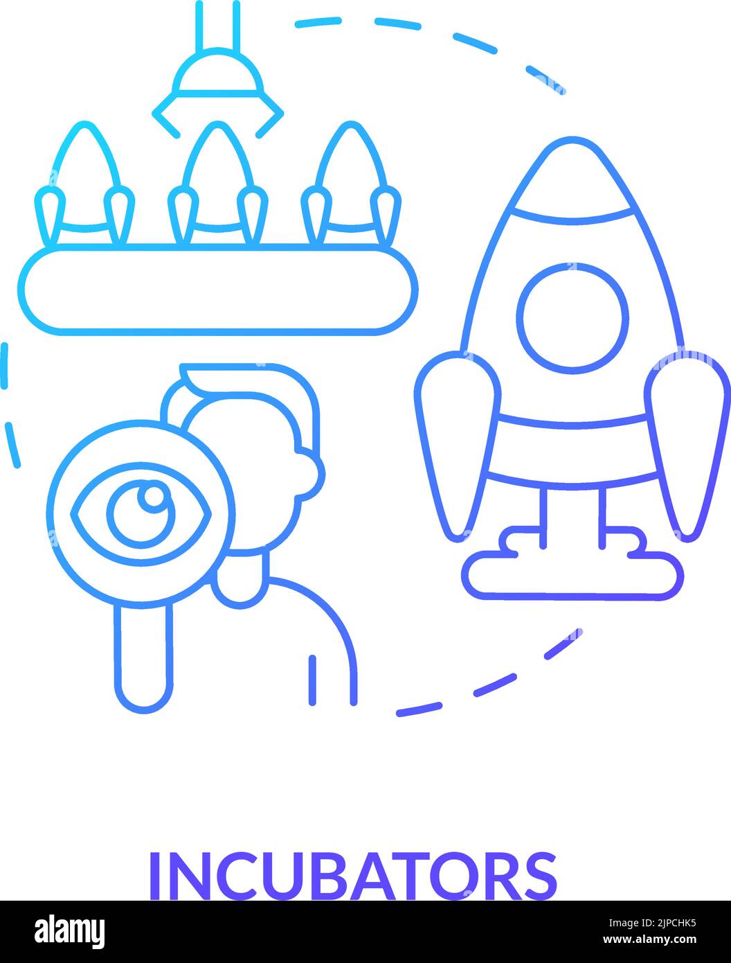 Incubators blue gradient concept icon Stock Vector Image & Art - Alamy