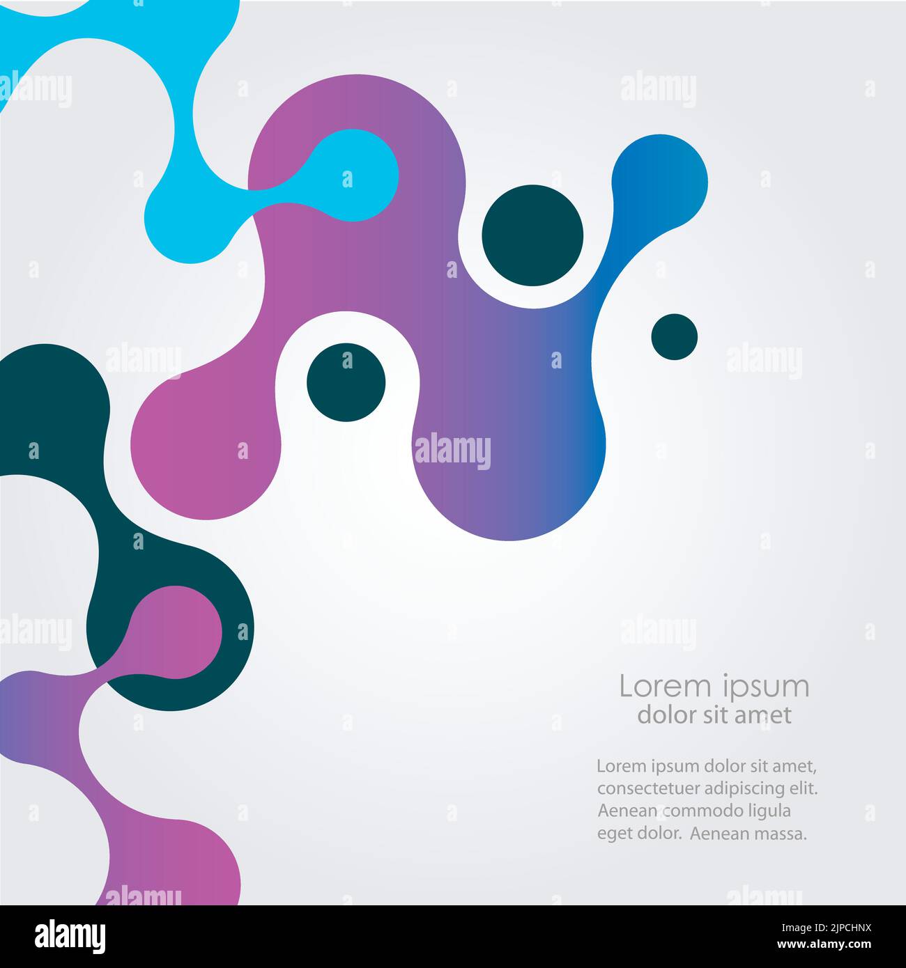 Modern blue-black molecules. Future technology concept Stock Vector ...
