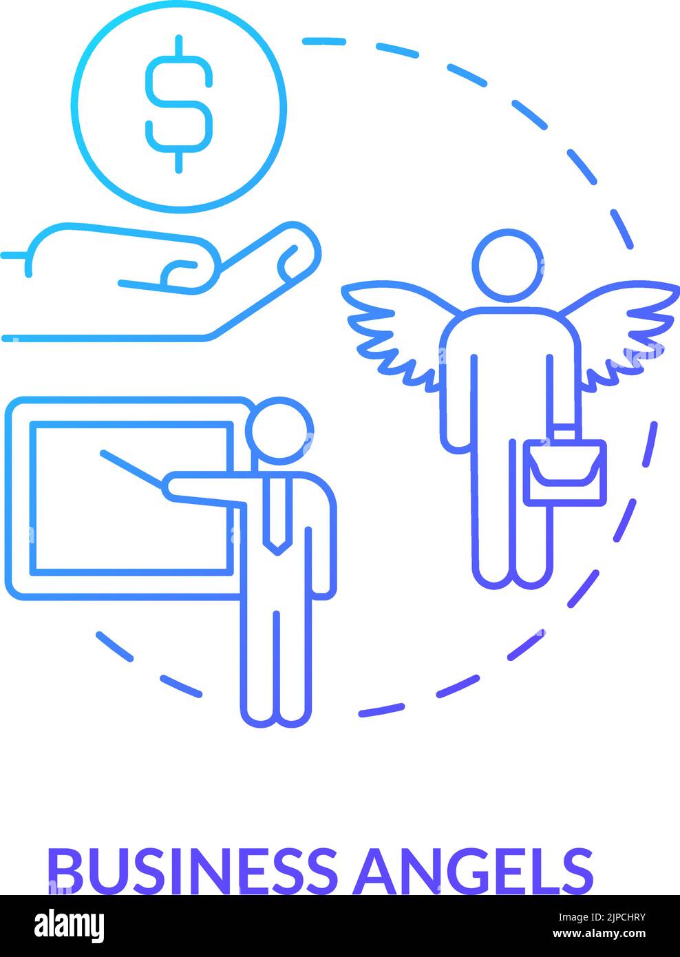 Business angels blue gradient concept icon Stock Vector Image & Art - Alamy