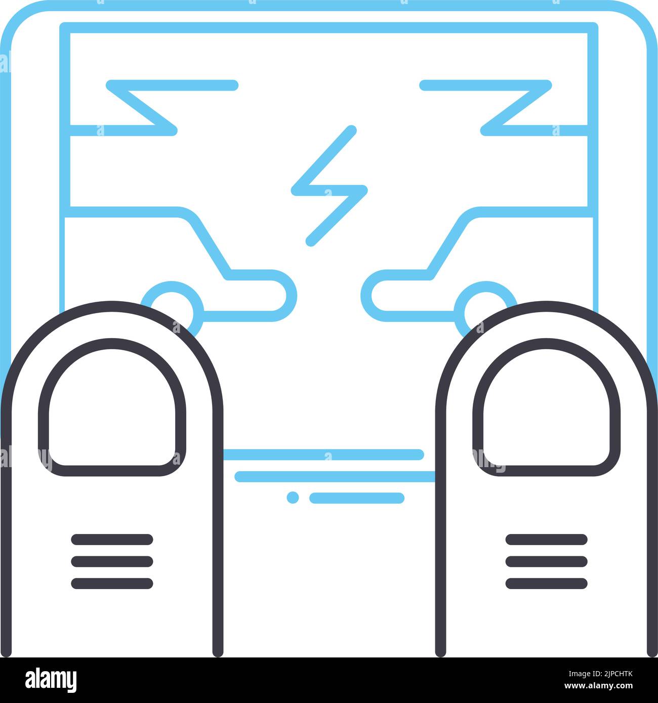 Two Screen Game Line Icon Outline Symbol Vector Illustration Concept Sign Stock Vector Image