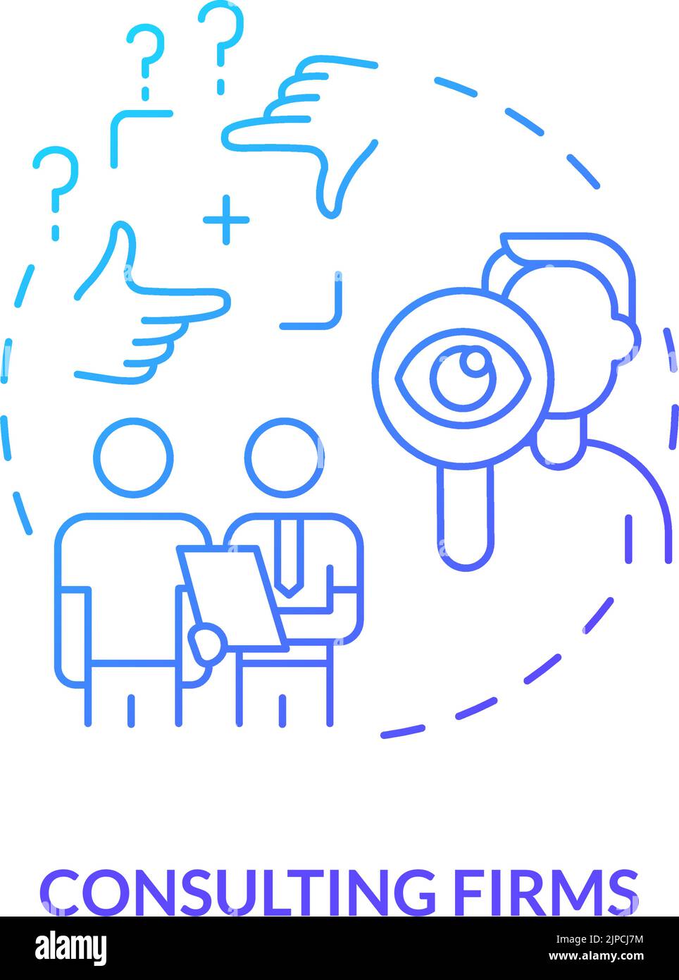 Consulting firms blue gradient concept icon Stock Vector Image & Art ...