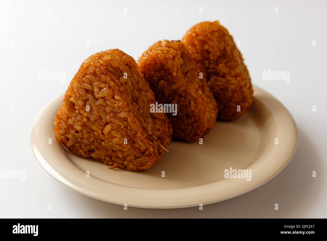 Kimchi rice ball on white background Stock Photo - Alamy