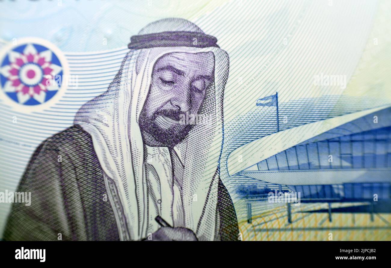 Sheikh Zayed bin Sultan Al Nahyan signing the union document from the ...