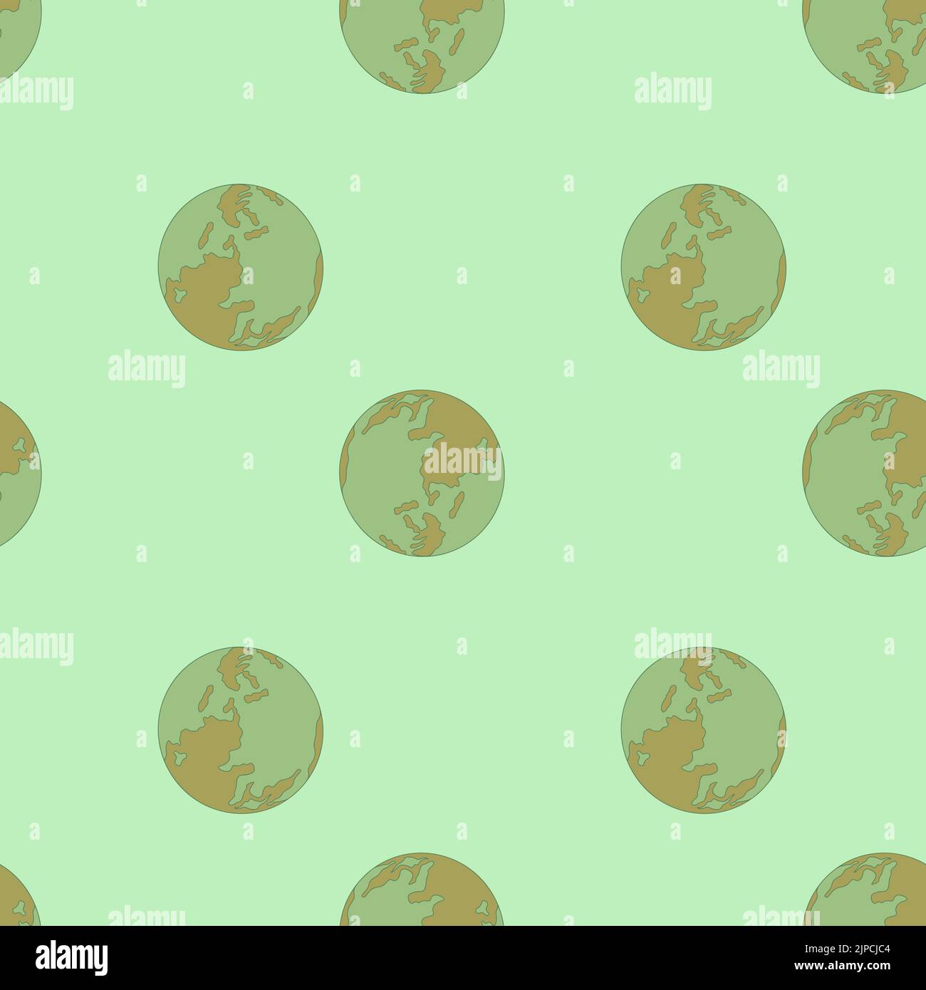 Planet earth engraved seamless pattern. Vintage sphere of world in hand ...