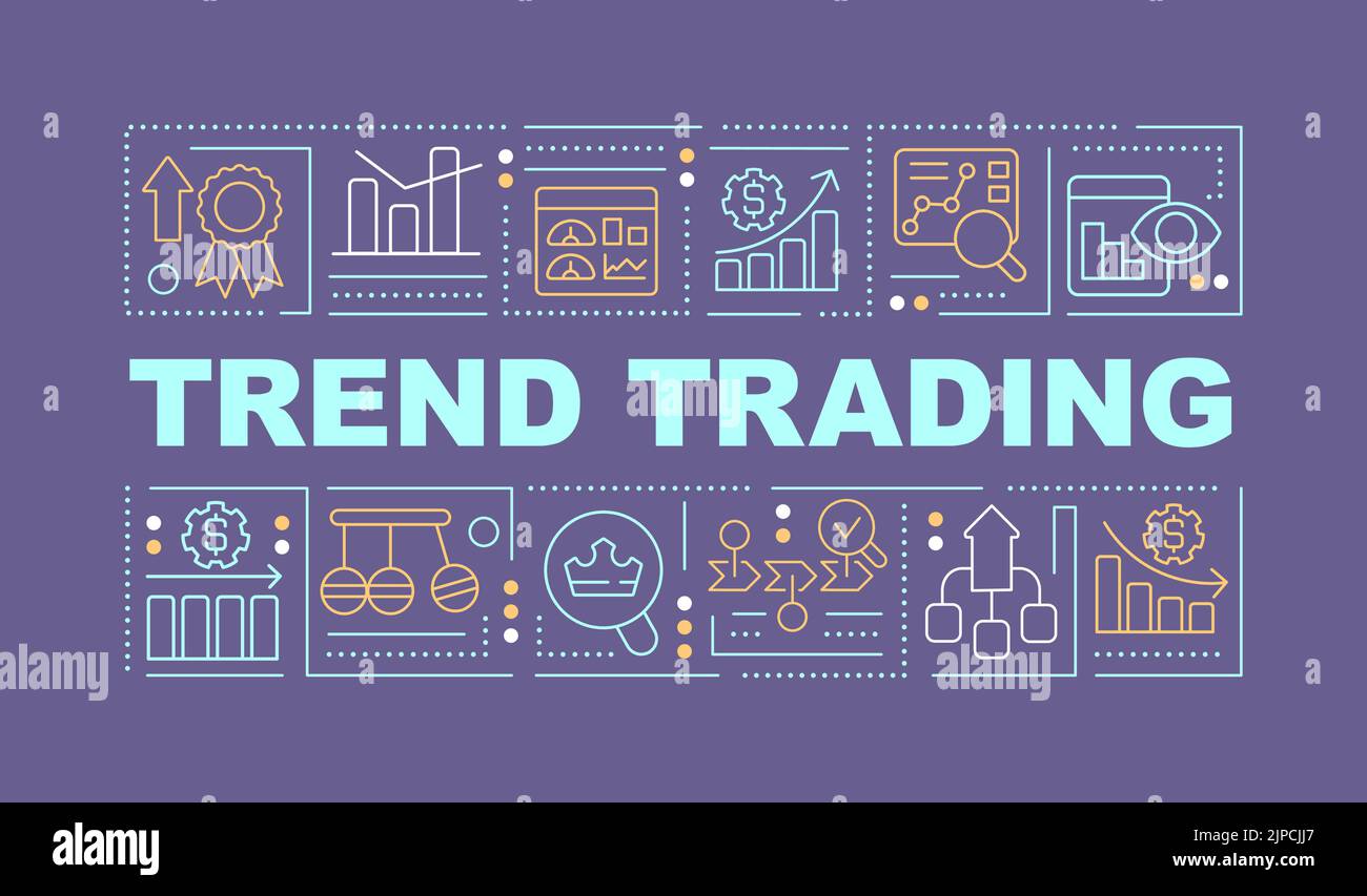 Trend trading word concepts purple banner Stock Vector Image & Art - Alamy