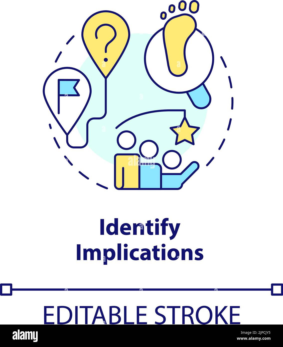 Identify implications concept icon Stock Vector Image & Art - Alamy