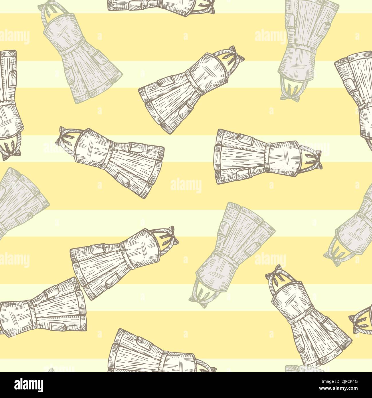 Apron pinafore engraved seamless pattern. Kitchen element for cook in ...