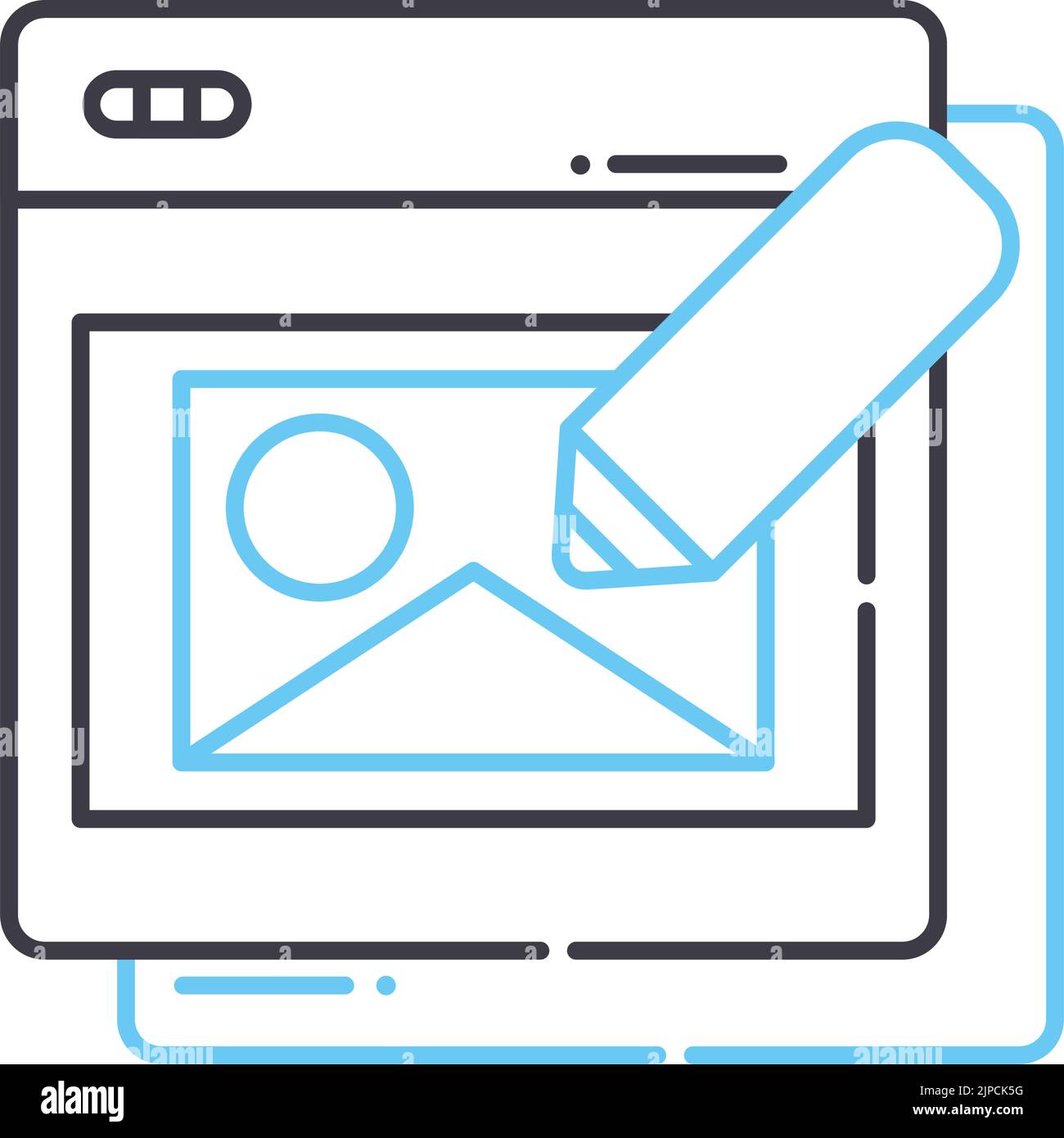 Graphic Design Line Icon Outline Symbol Vector Illustration Concept Sign Stock Vector Image