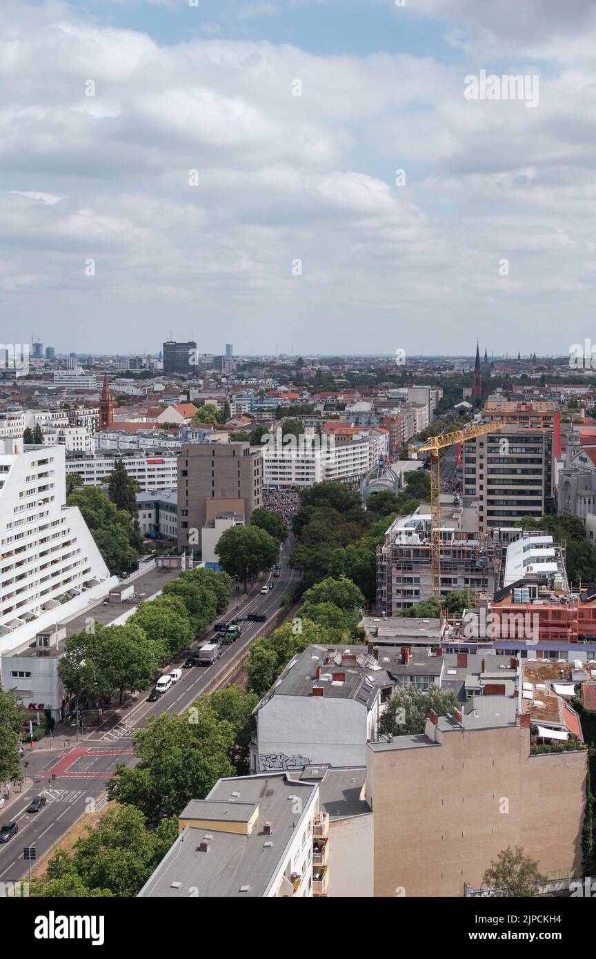 Aerial view of Kleisstrasse and Nollendorfplatz in Berlin Germany ...