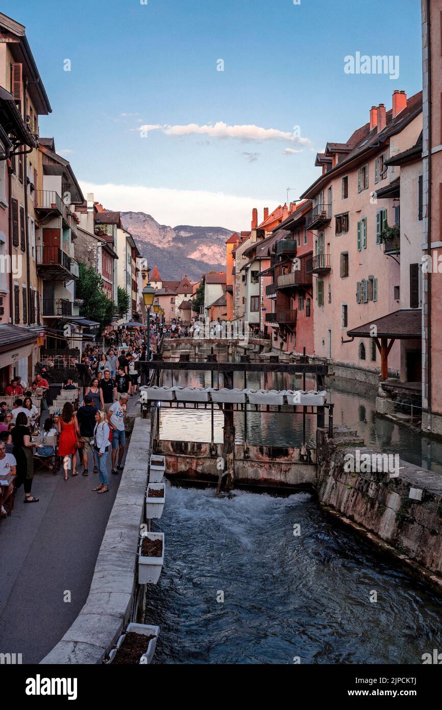 Street scene in Annecy downtown (French Alps Stock Photo - Alamy