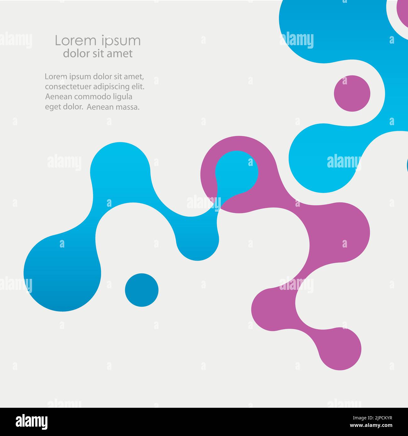 Modern abstract pattern with blue molecules together. Modern ...