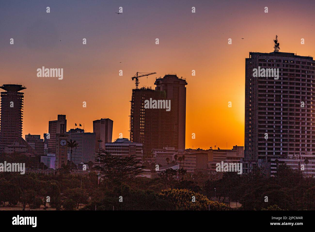 Nairobi City County Kenya's Capital Sunrise Morning Silhouette Uhuru ...