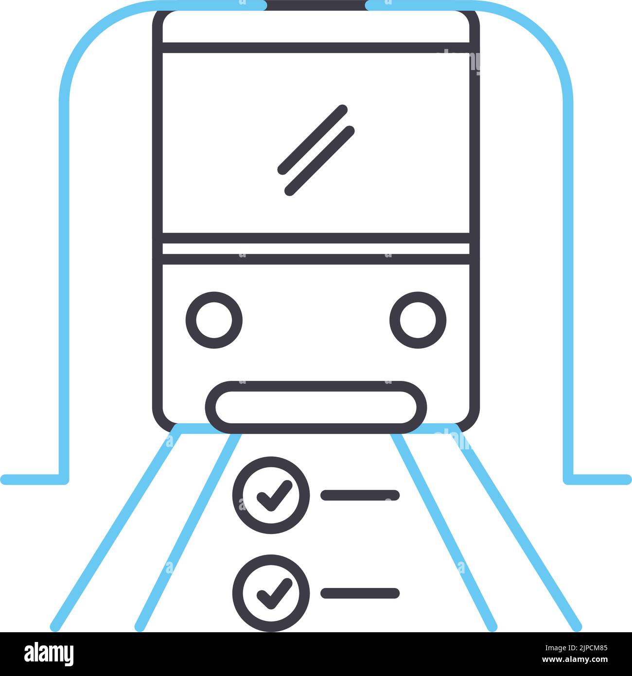 public transport guidelines line icon, outline symbol, vector ...