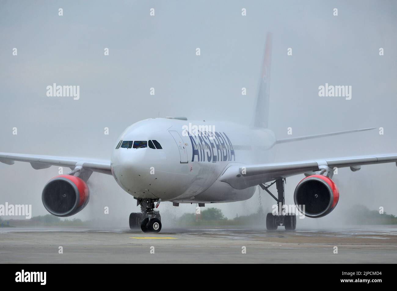 Air Serbia Airbus A330 wide body long haul passenger jet arrives at ...