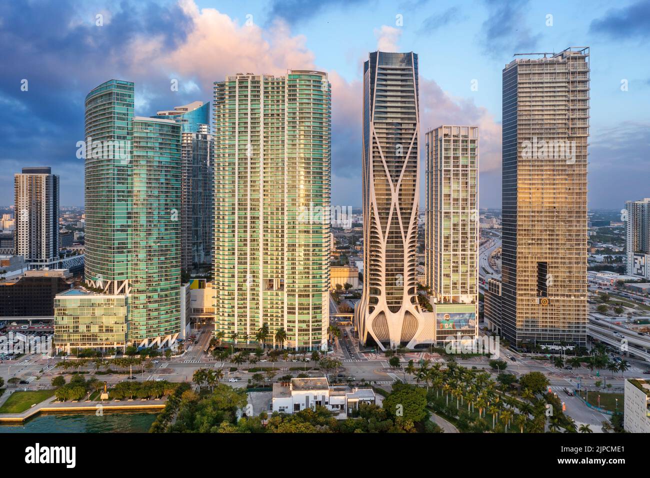 Aerial port miami highrise architecture hi-res stock photography and ...