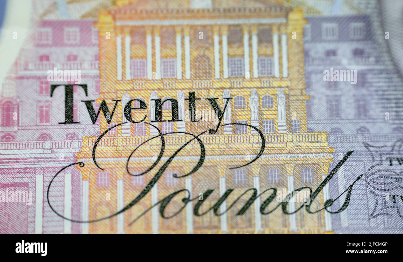 British 20 pound banknote bill hi-res stock photography and images - Alamy