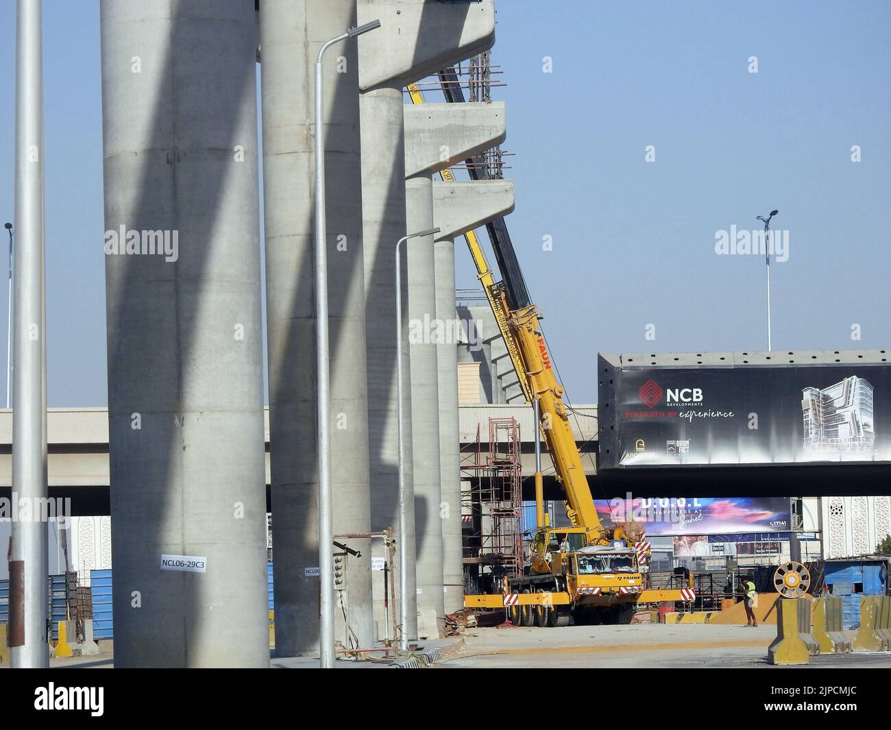 Cairo, Egypt, July 24 2022: A construction site of Egypt new projects ...