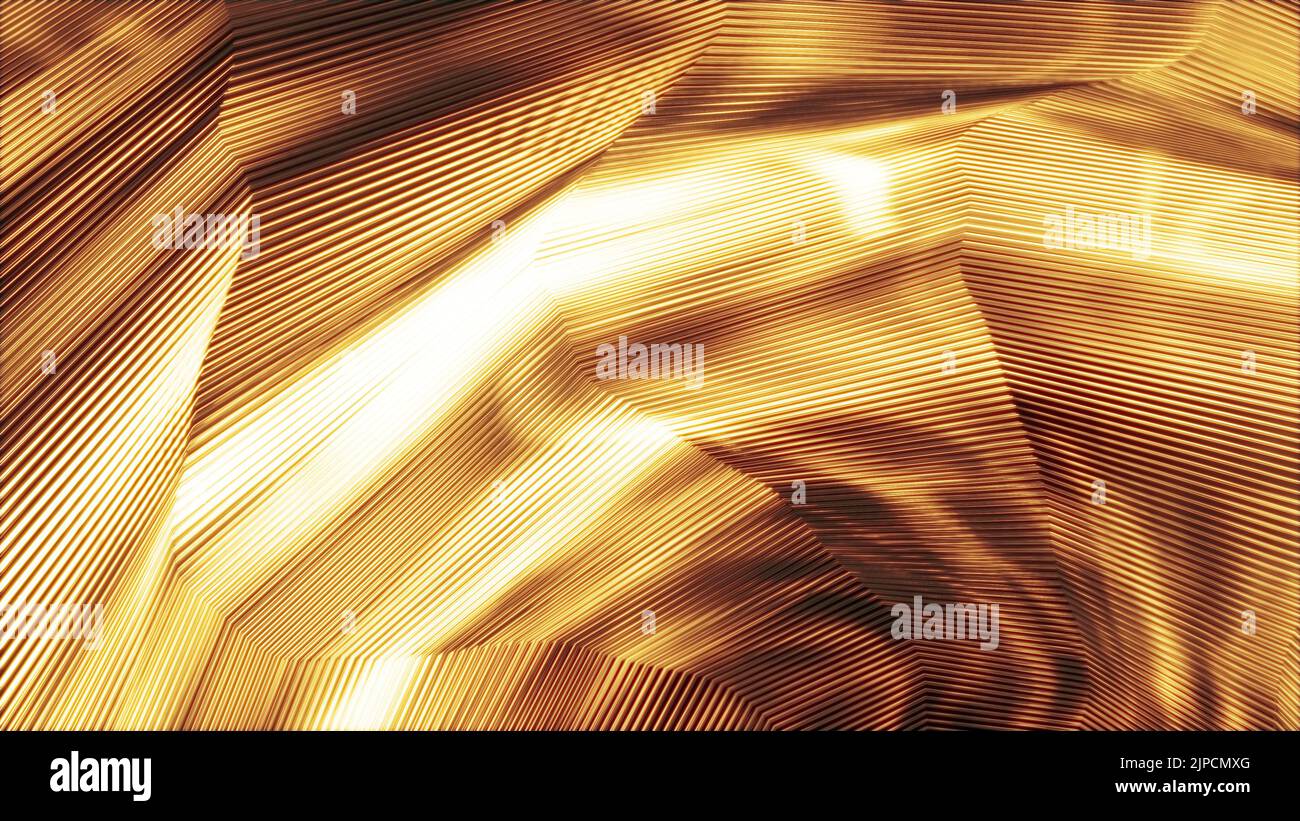 Shining goldish reflective lines modern digital background - abstract ...