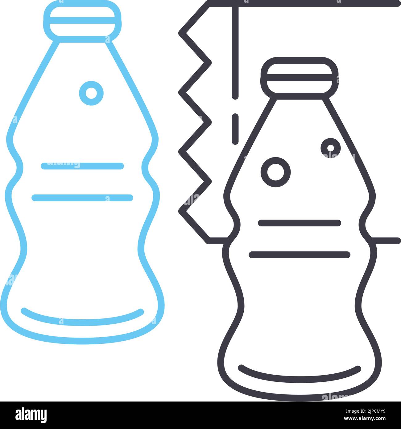 jelly cola line icon, outline symbol, vector illustration, concept sign ...