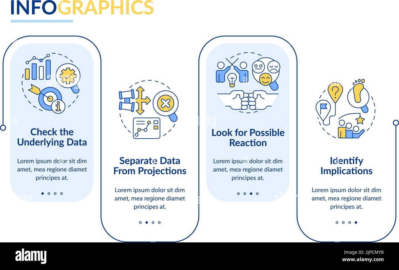 Trend evaluation rectangle infographic template Stock Vector Image ...