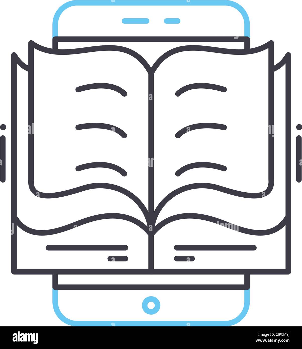 mobile line icon, outline symbol, vector illustration, concept sign ...