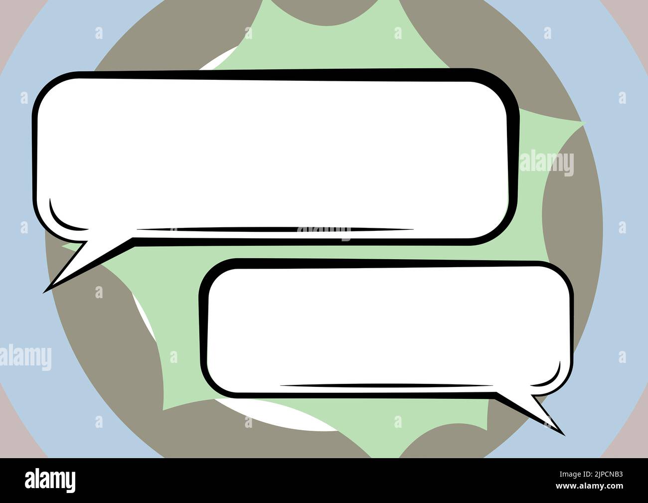 Cartoon Style Chat Box With Doodles Representing Online Messaging Stock ...