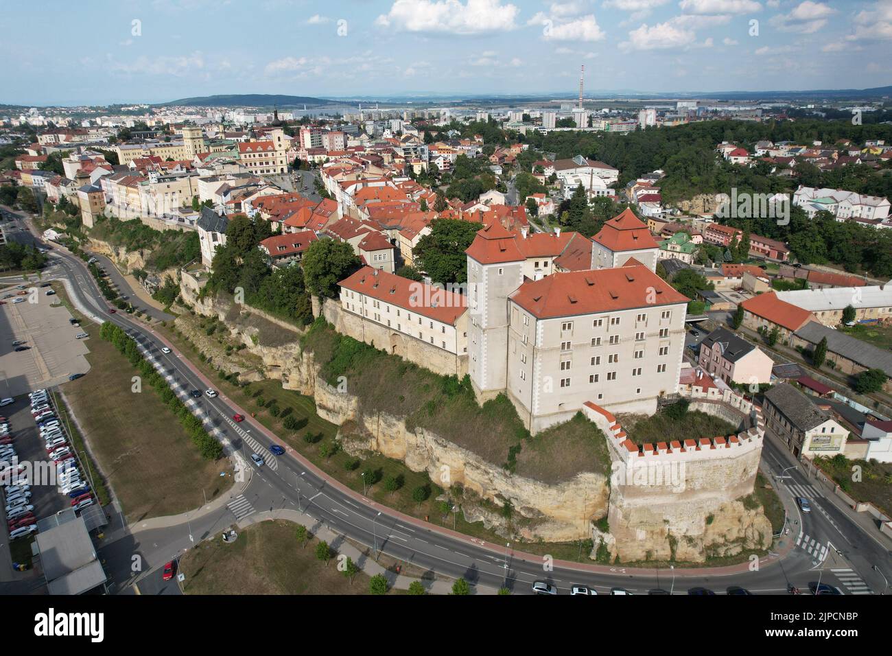 Mlada Boleslav,Czech republic,Europe,aerial panorama cityscape and ...