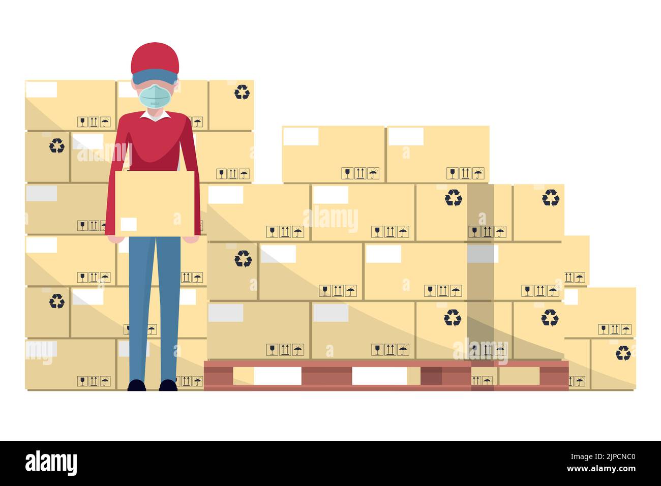 Food in a box Stock Vector Images - Alamy