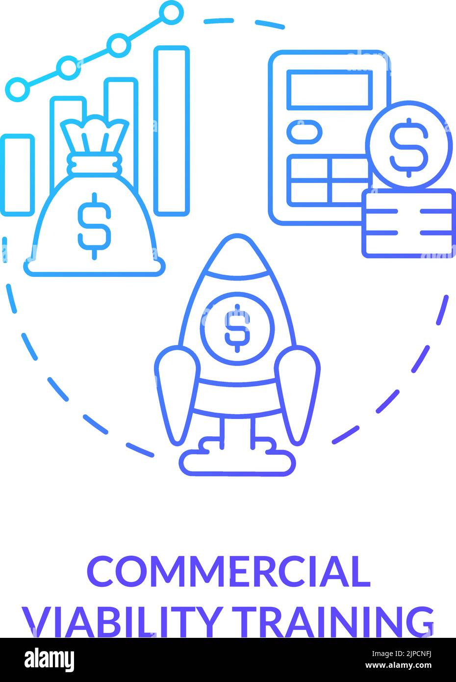 Commercial viability training blue gradient concept icon Stock Vector Image & Art - Alamy