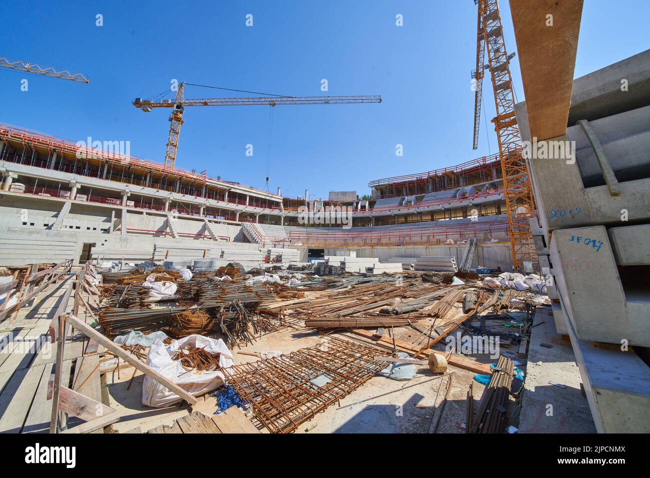 Press event at the construction site of SAP Garden, the new ...