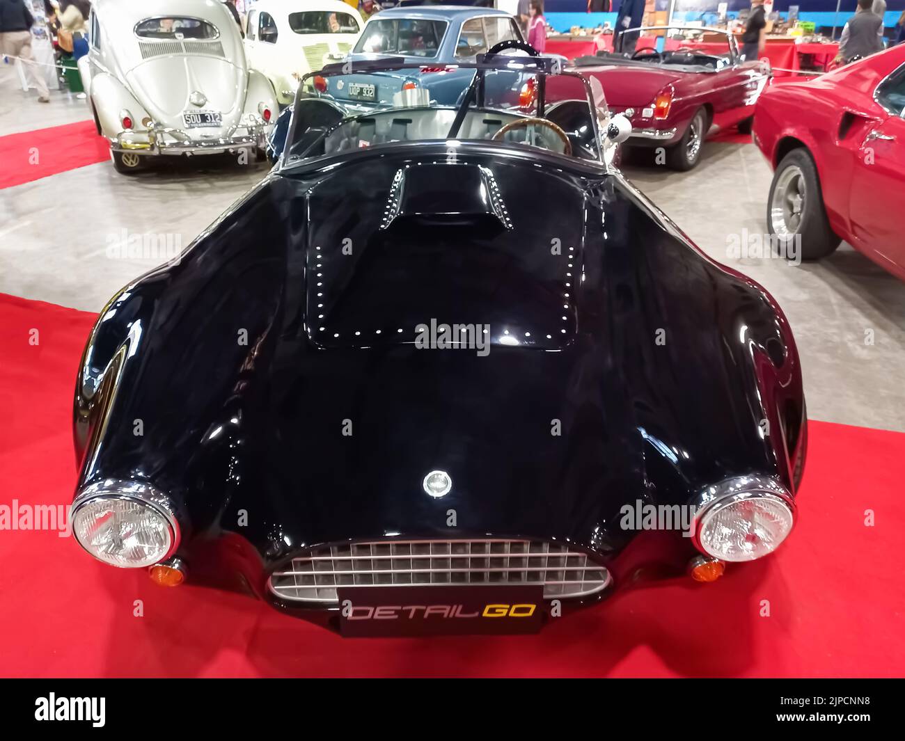 Old black sport 1966 AC Shelby Cobra Ford V8 engine speedster roadster ...