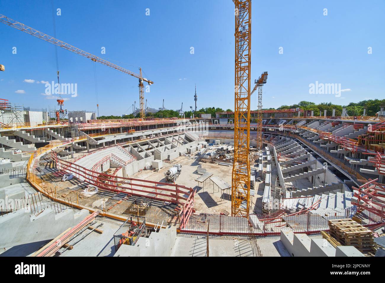 Press event at the construction site of SAP Garden, the new ...