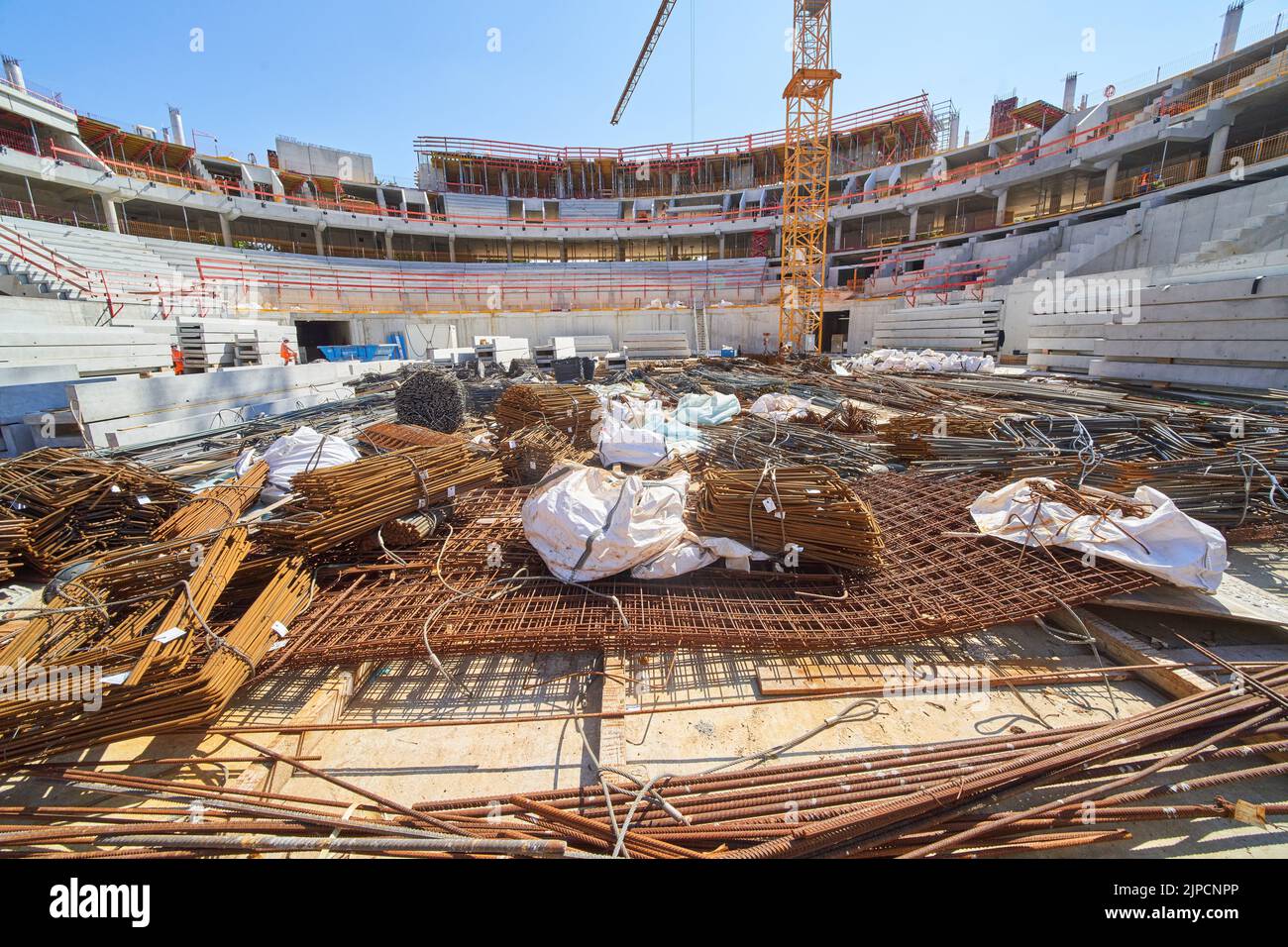 Press event at the construction site of SAP Garden, the new ...