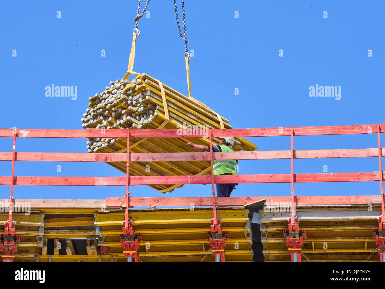 Press event at the construction site of SAP Garden, the new ...