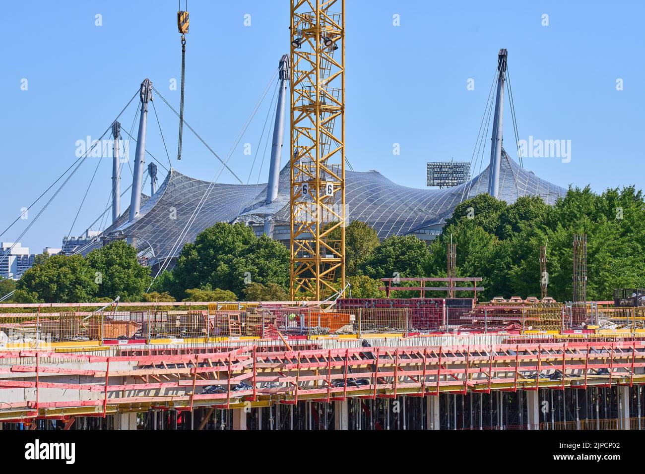 Press event at the construction site of SAP Garden, the new ...