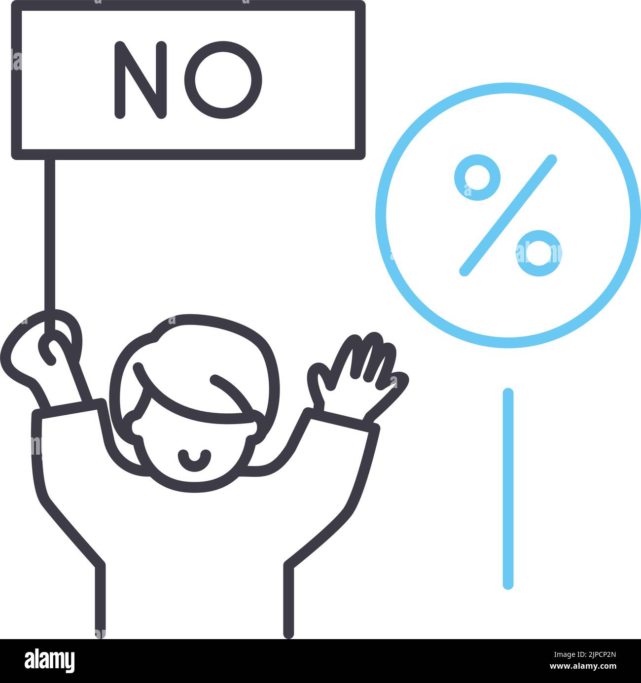 political affiliation line icon, outline symbol, vector illustration ...