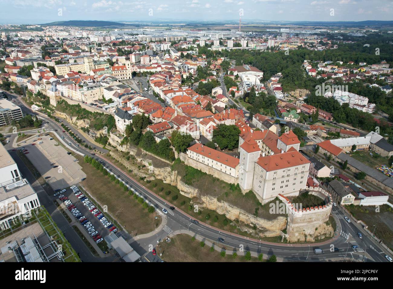 Mlada Boleslav,Czech republic,Europe,aerial panorama cityscape and ...