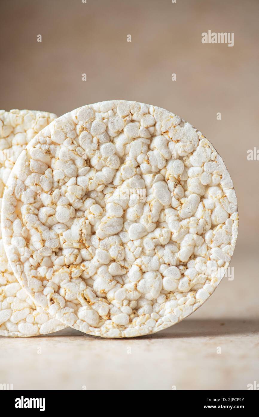 Crispy rice crackers close up Stock Photo - Alamy